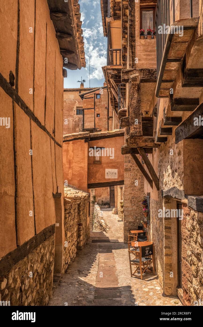 Calle del Postigo, with its peculiar and typical passageway flown ...