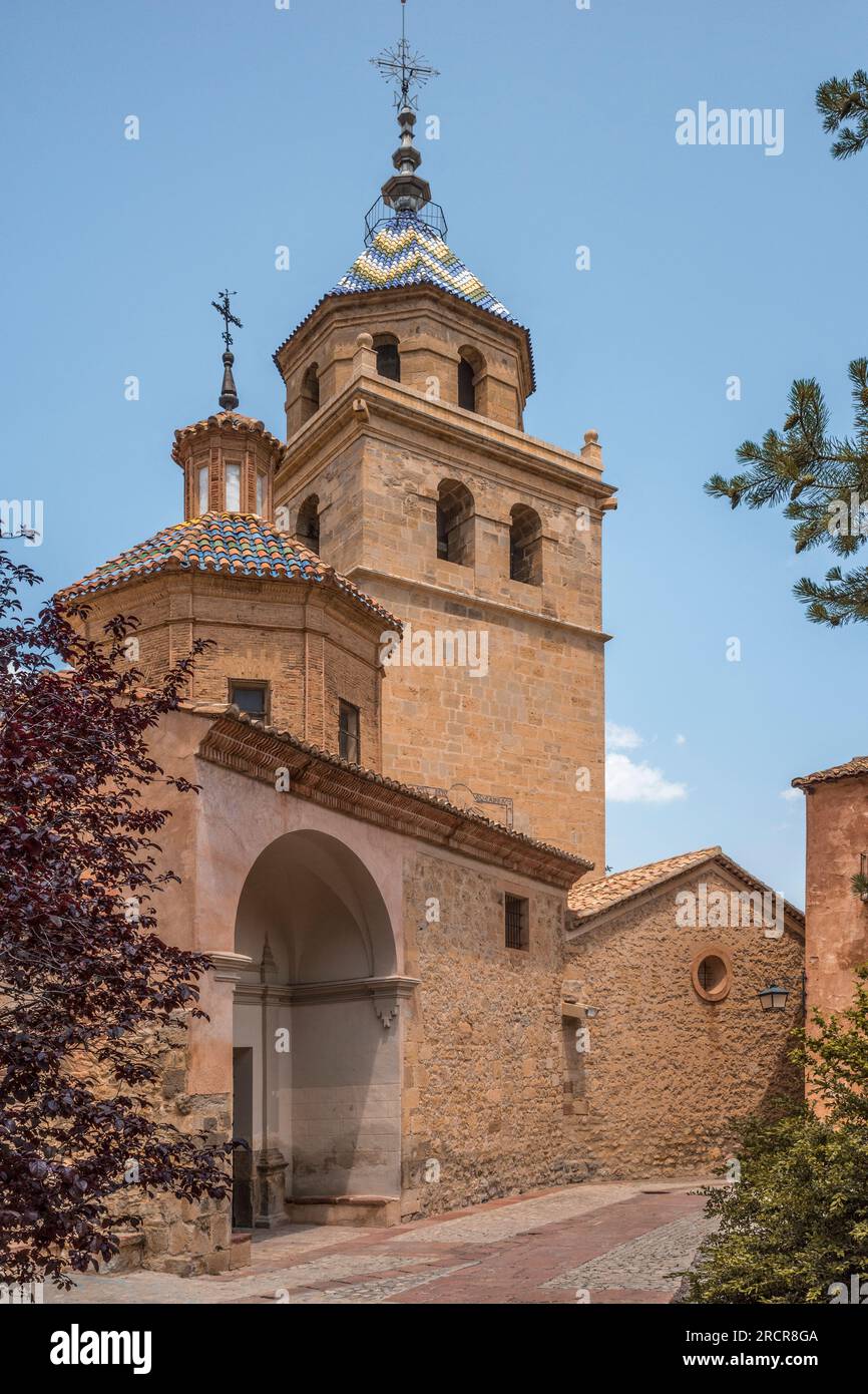 The Cathedral of El Salvador, Christian temple of Albarracín province ...