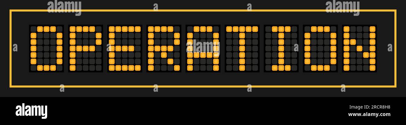 Orange color led banner in word operation on black background Stock ...