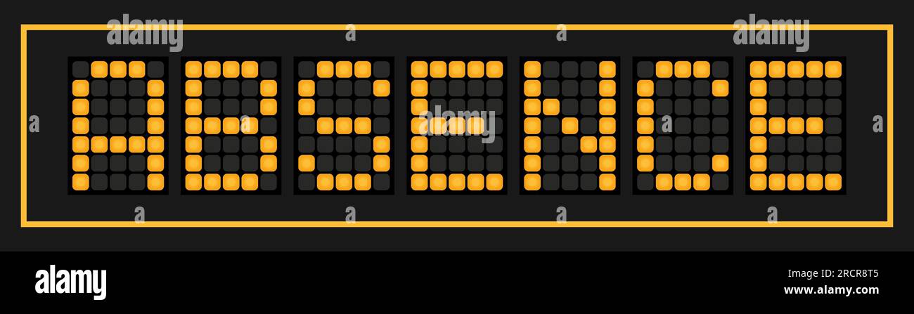 Orange color led banner in word absence on black background Stock ...