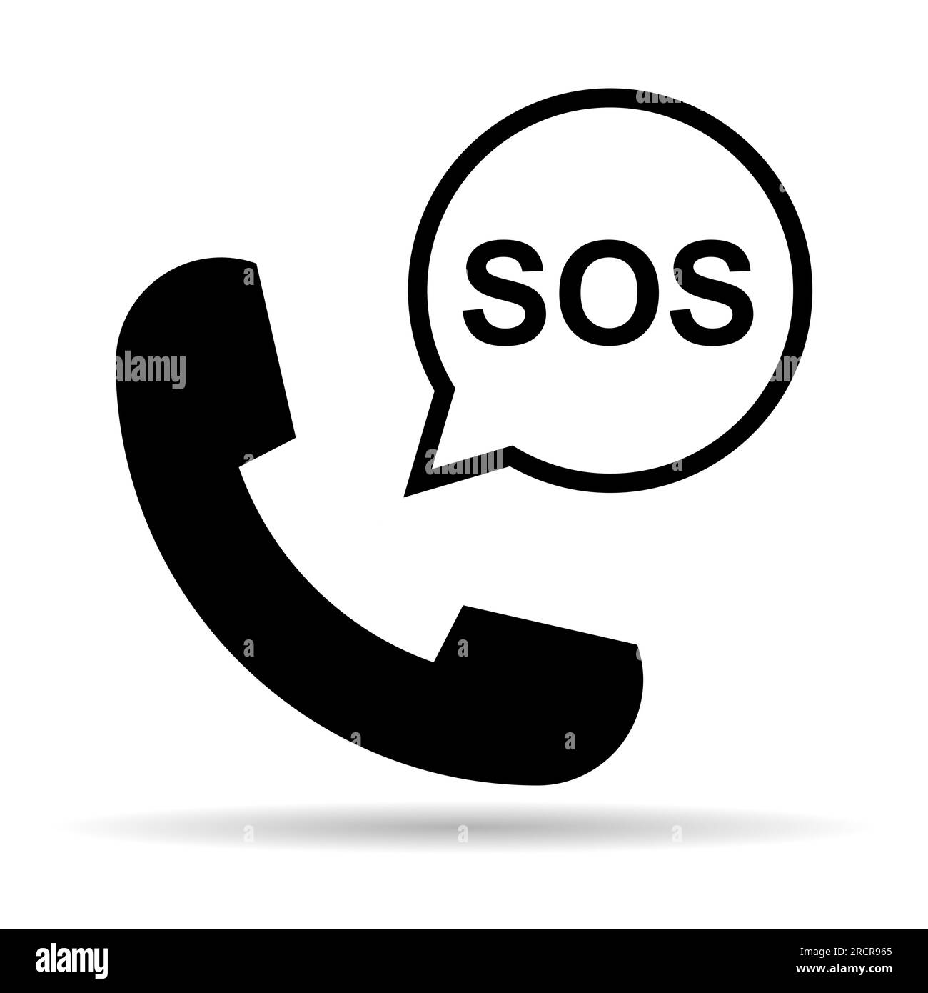 SOS help shadow icon, safety support alert design, save vector ...