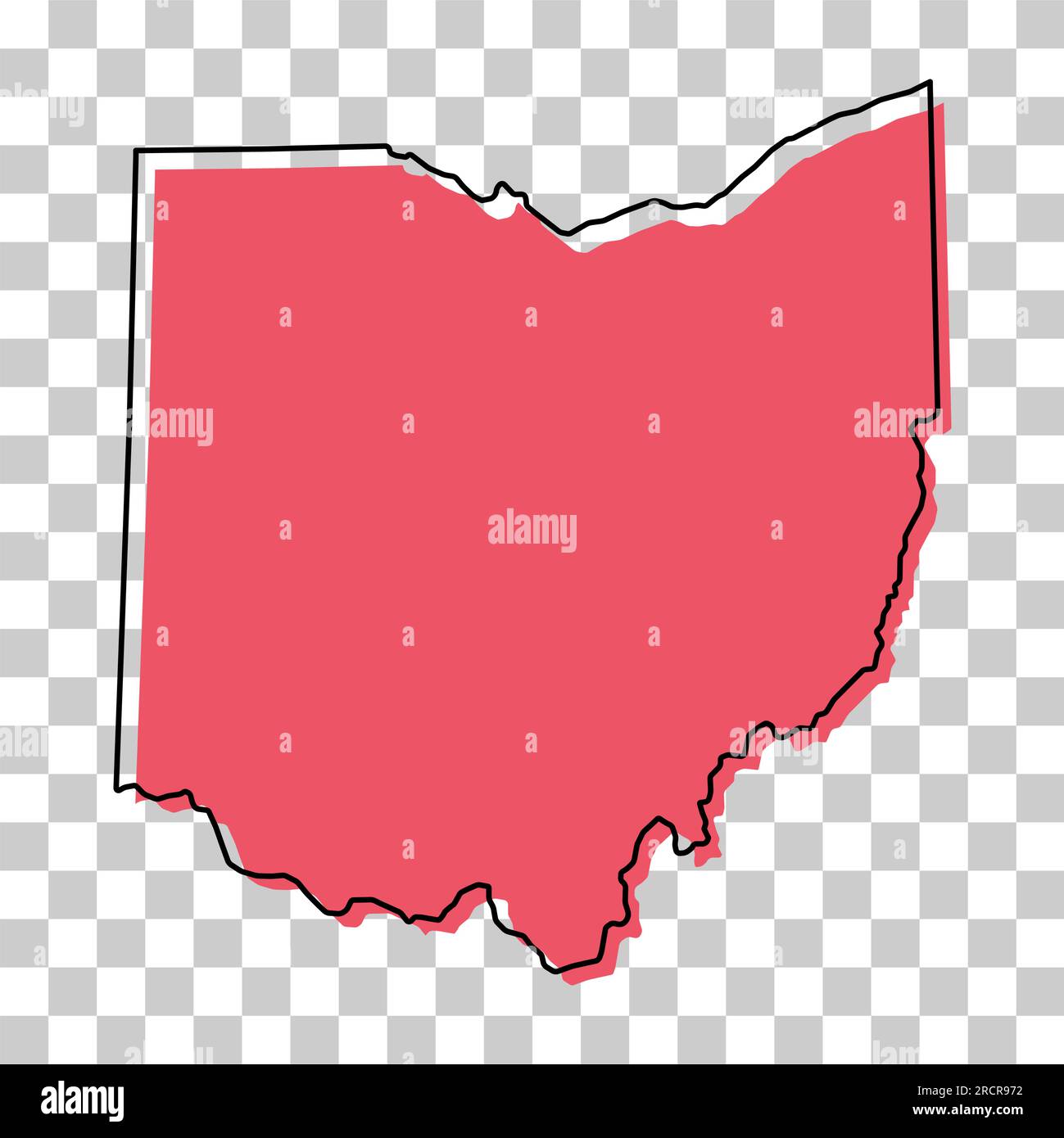 Ohio map shape, united states of america. Flat concept icon symbol ...