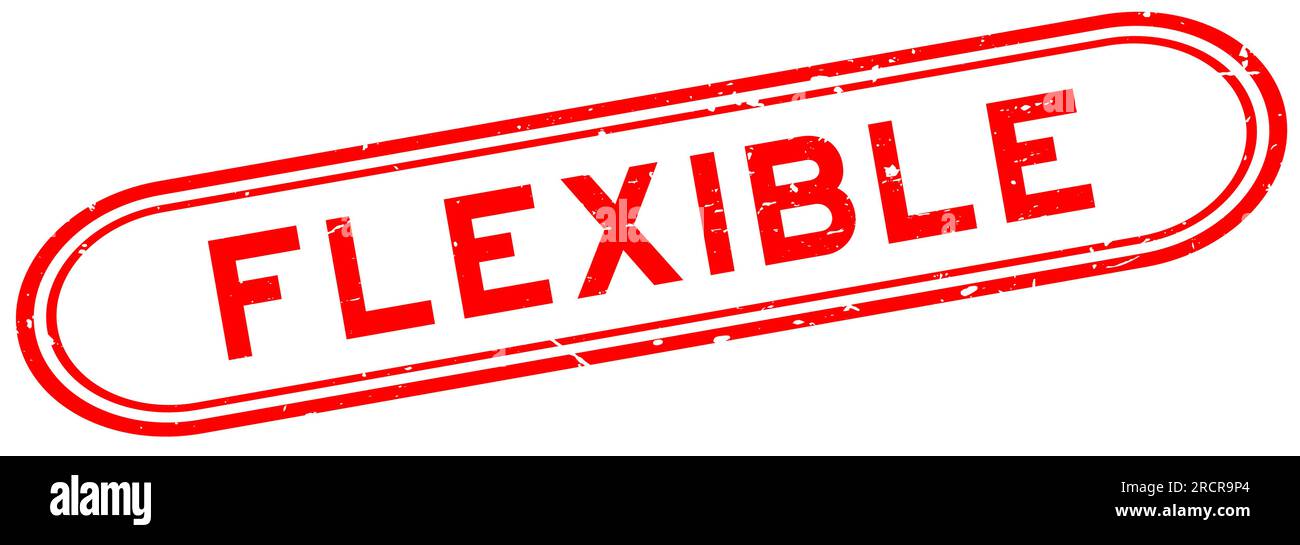 Grunge red flexible word rubber seal stamp on white background Stock ...