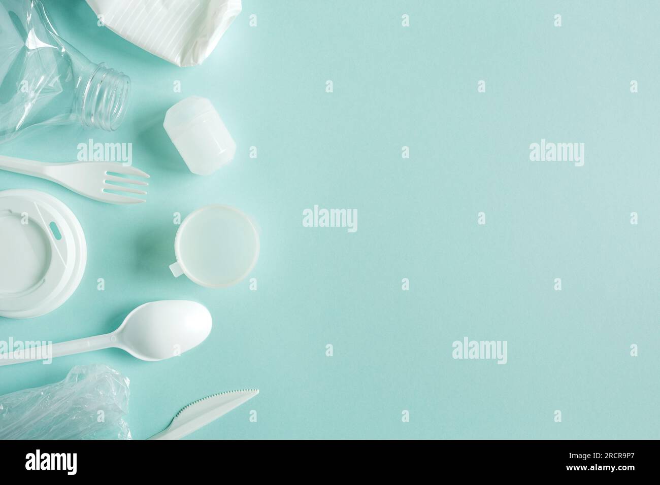 Used plastic things for processing or recycling. Separate waste ...