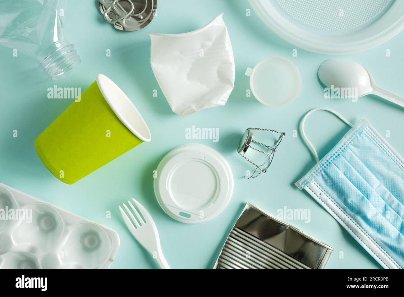 Recycled garbage from various materials plastic, metal and other for ...