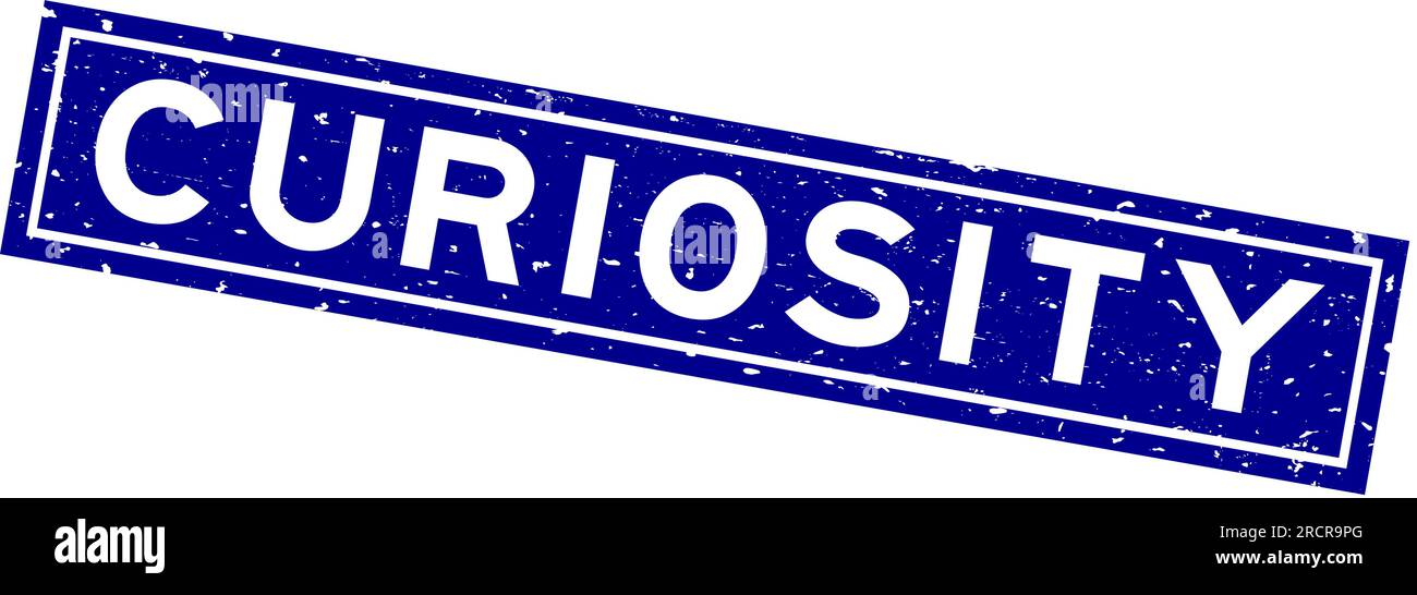 Grunge blue curiosity word square rubber seal stamp on white background Stock Vector Image & Art ...