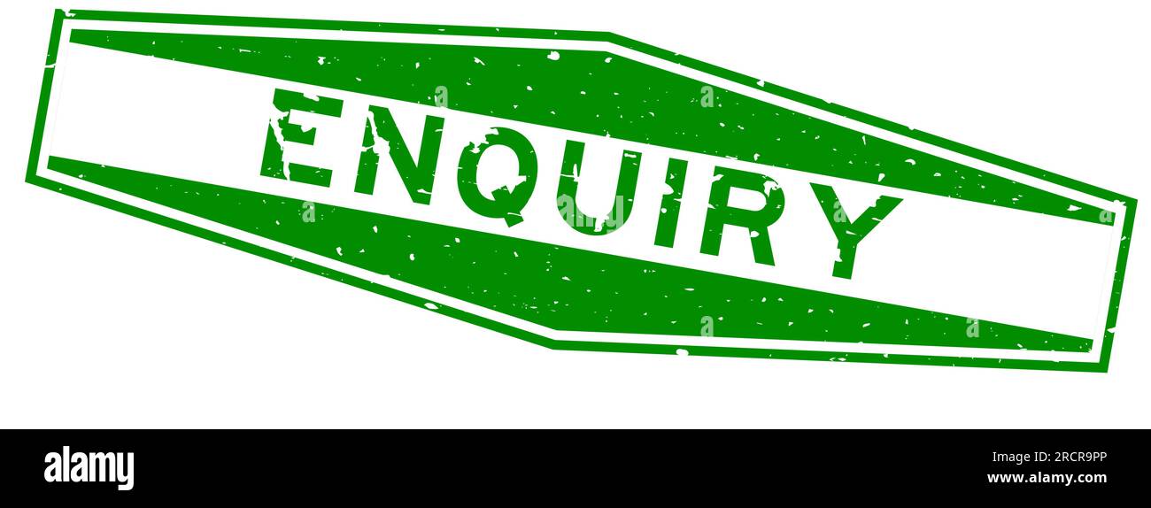 Grunge green enquiry word hexagon rubber seal stamp on white background Stock Vector Image & Art ...