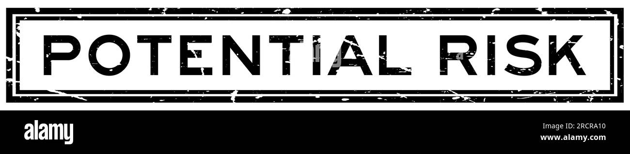 Grunge black potential risk word square rubber seal stamp on white background Stock Vector Image ...