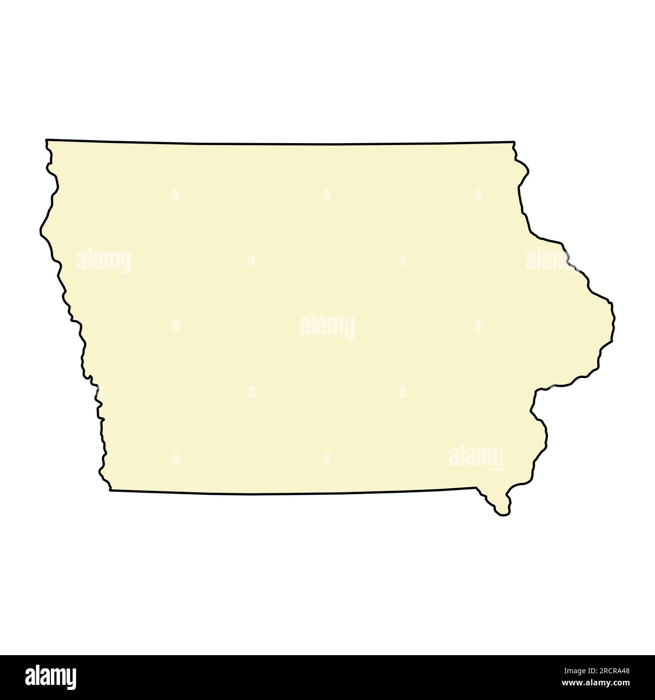 Iowa map shape, united states of america. Flat concept icon symbol ...