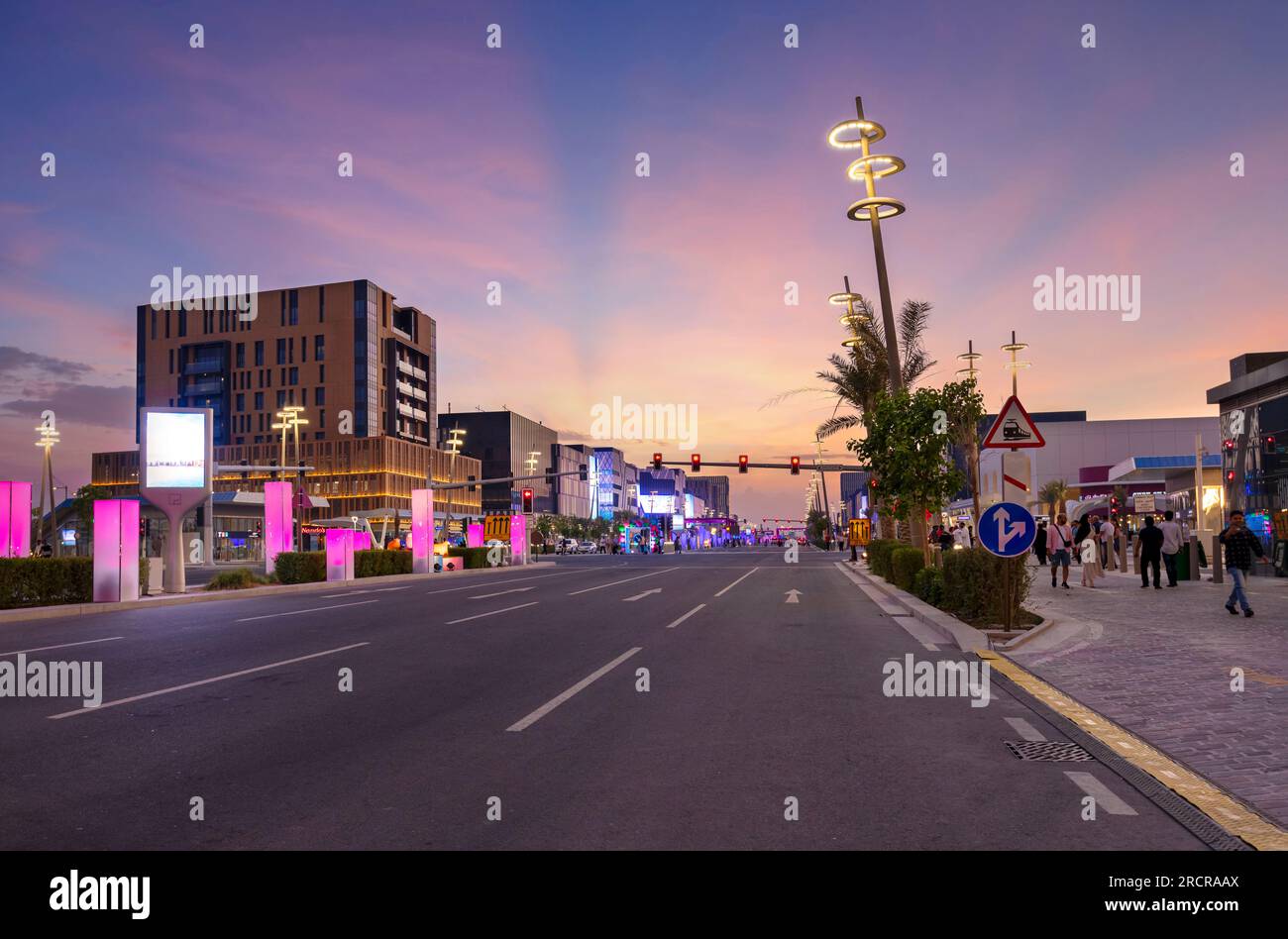 Lusail Plaza, Lusail Boulevard Eid Festival and decoration Stock Photo ...