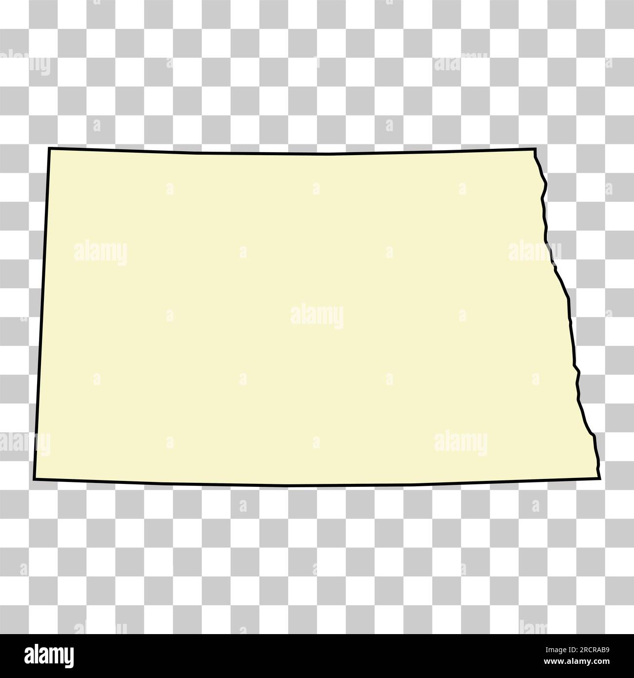 North Dakota map shape, united states of america. Flat concept icon ...