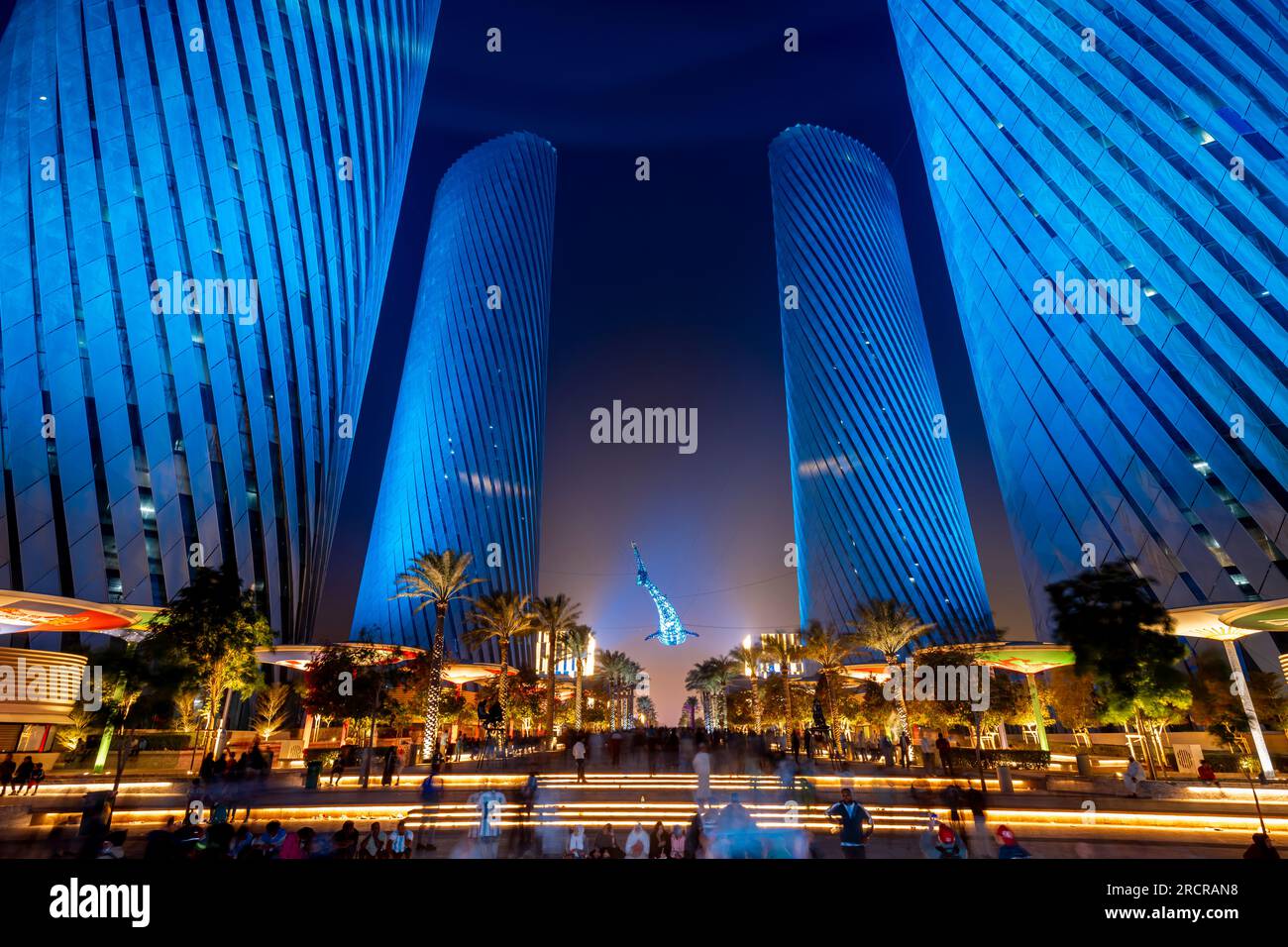 Lusail Plaza, Lusail Boulevard Eid Festival and decoration Stock Photo ...