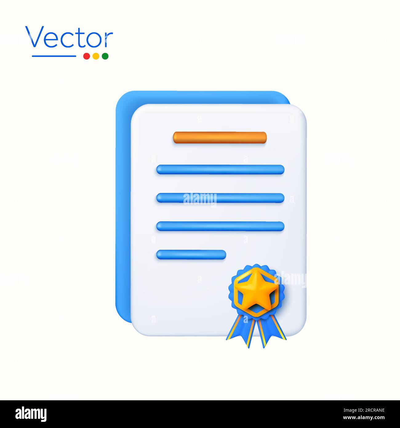 3d document, certificate, contract, diploma, resume, mark sheet, with ...