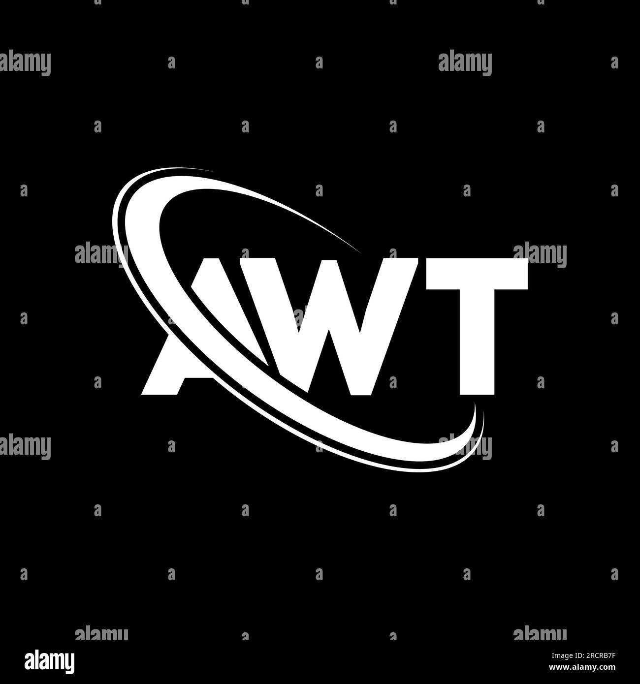 AWT logo. AWT letter. AWT letter logo design. Initials AWT logo linked with circle and uppercase ...