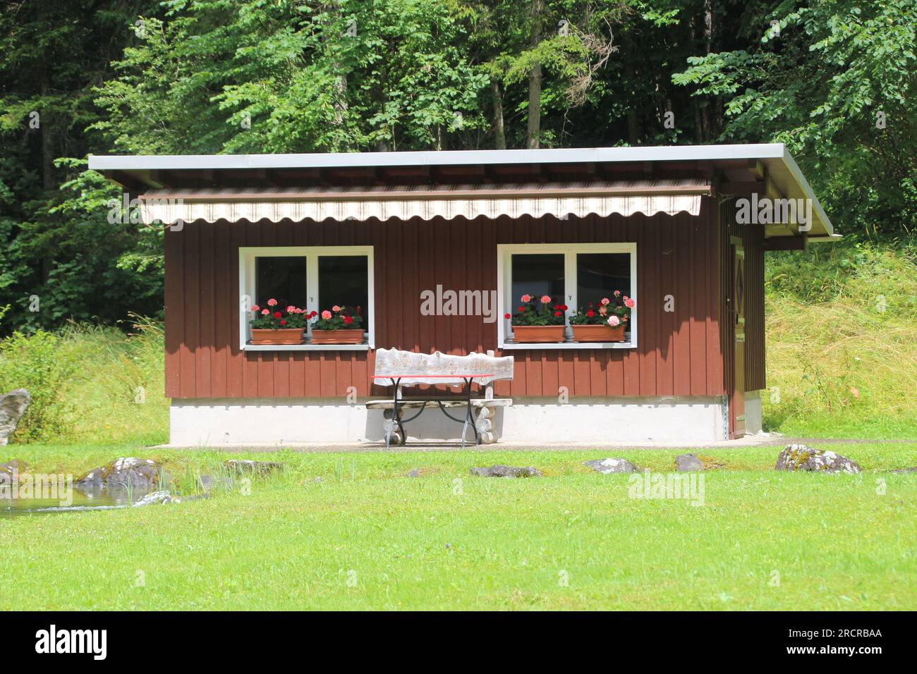 Small hut in Engelberg Stock Photo - Alamy