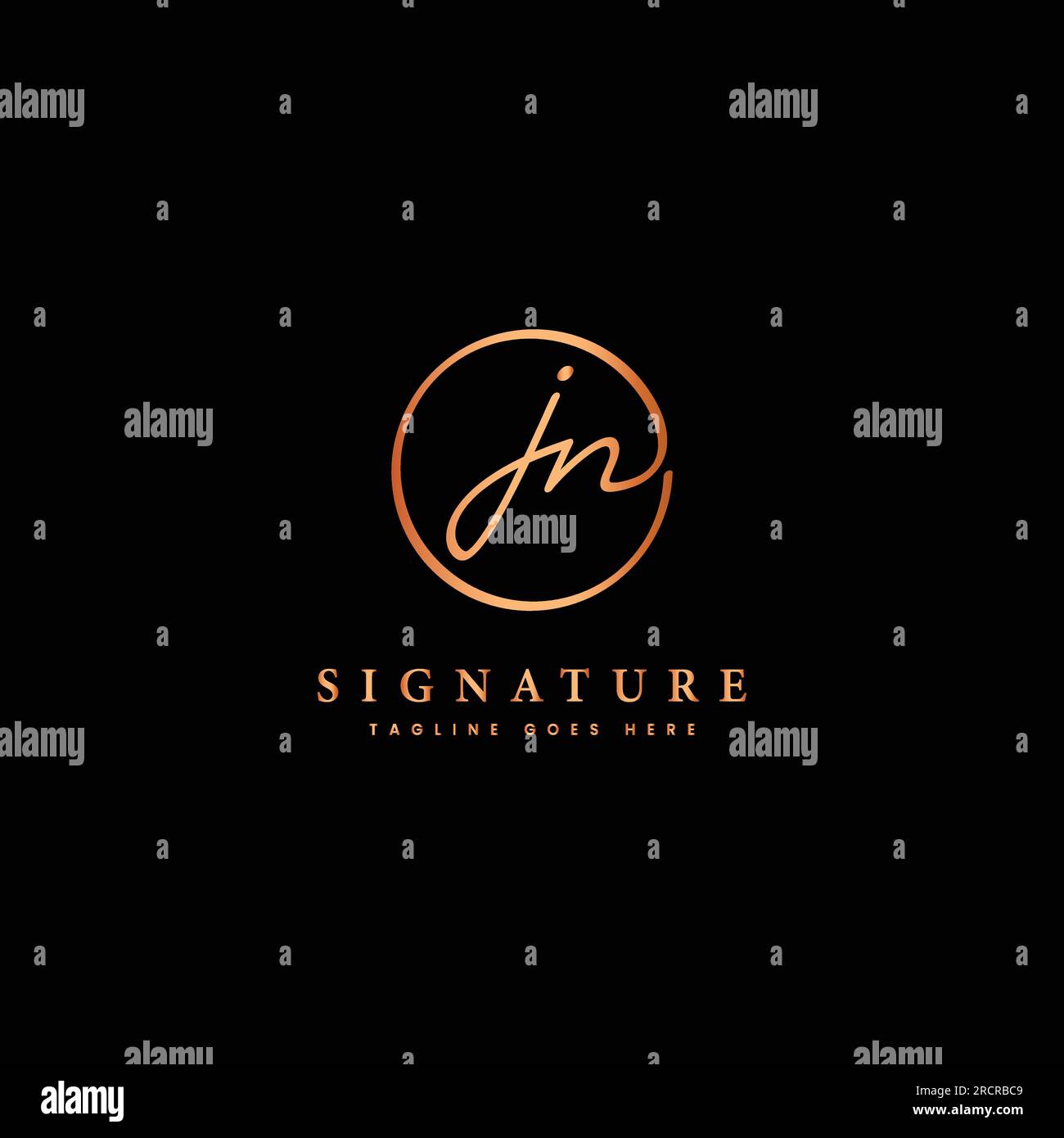 J, N, JN Initial letter handwritten and signature vector logo. Business ...