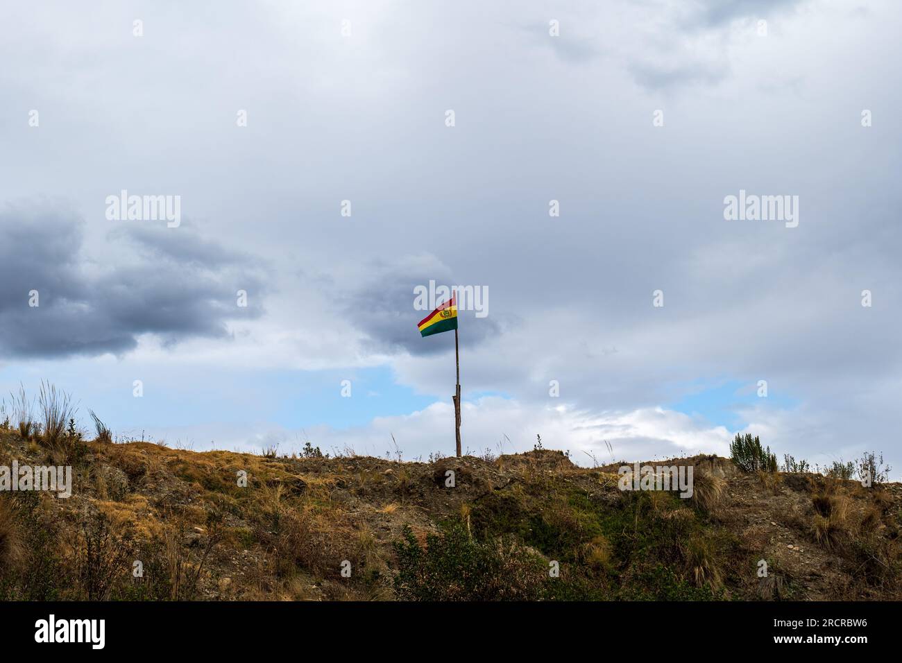 Bolivian Flags in Palca, La Paz, Bolivia Near the Valle de Las Animas ...