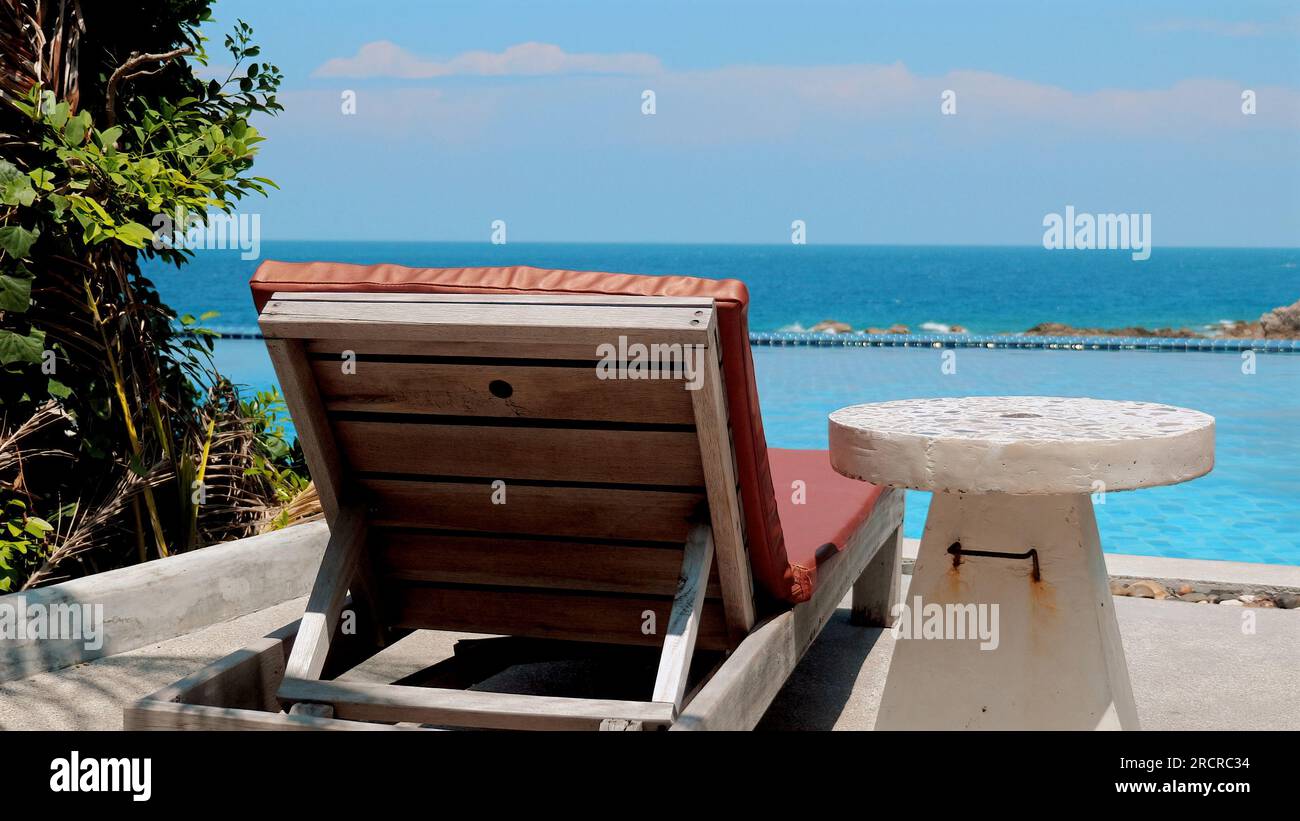 Sunny day by the pool Stock Photo - Alamy