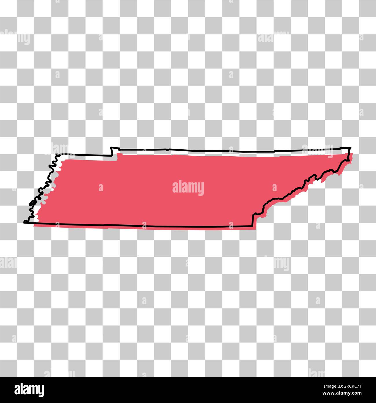 Tennessee map shape, united states of america. Flat concept icon symbol ...