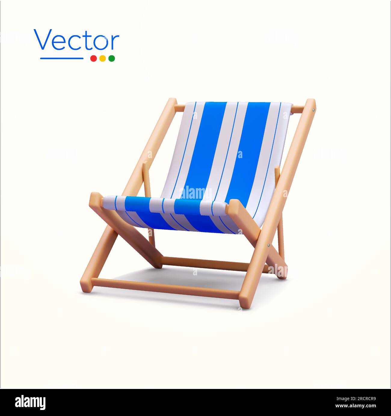 Single beach chair view Stock Vector Images - Alamy