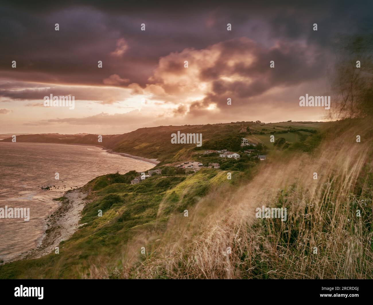 The offshore breeze picks up as the sun sets over the Jurassic coastal ...