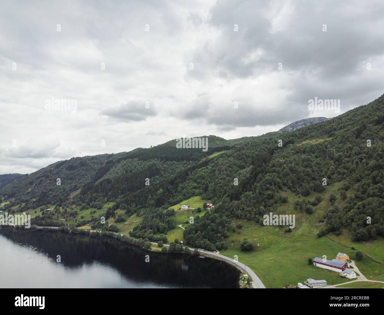 Aerial highway along fjords hi-res stock photography and images - Alamy