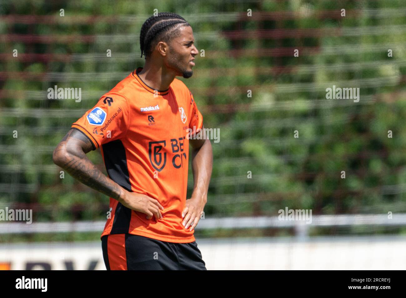 ALKMAAR, NETHERLANDS - JULY 15: Xavier Mbuyamba of FC Volendam looks ...