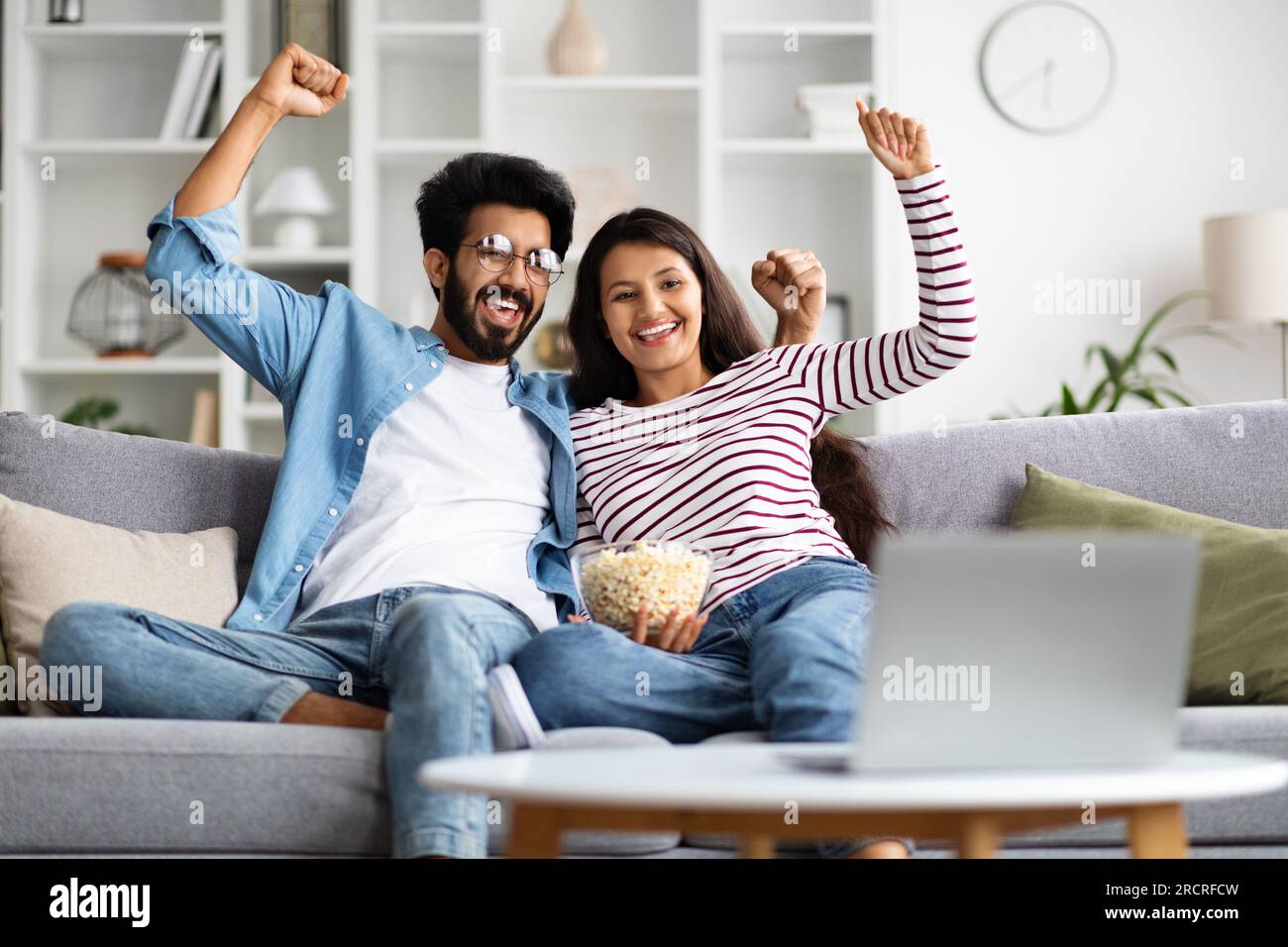 Thrilled young indian man hi-res stock photography and images - Alamy
