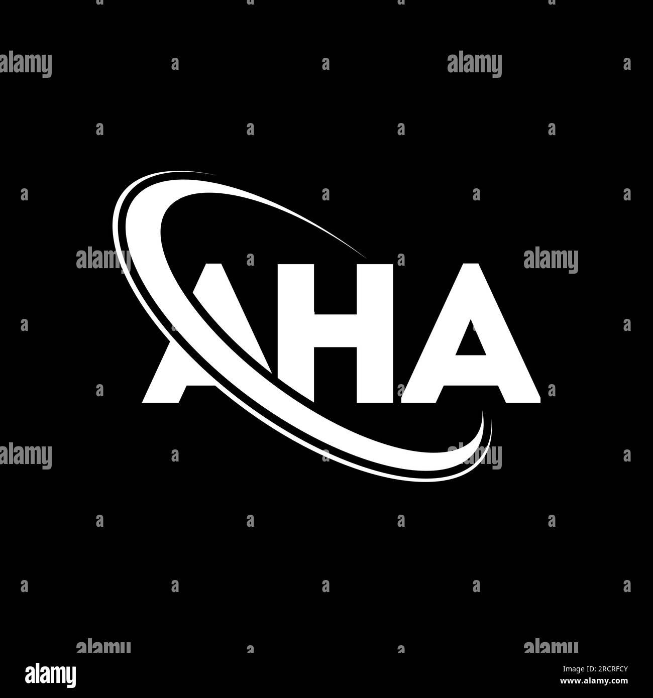 AHA logo. AHA letter. AHA letter logo design. Initials AHA logo linked ...