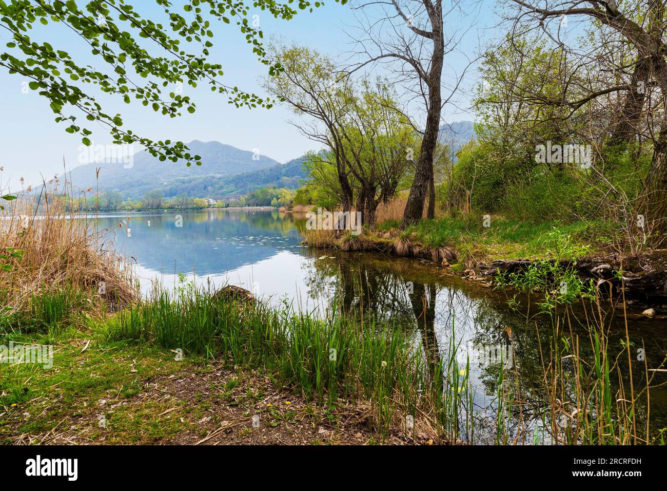 Italy Veneto Lakes of Revine - Nature path Stock Photo - Alamy