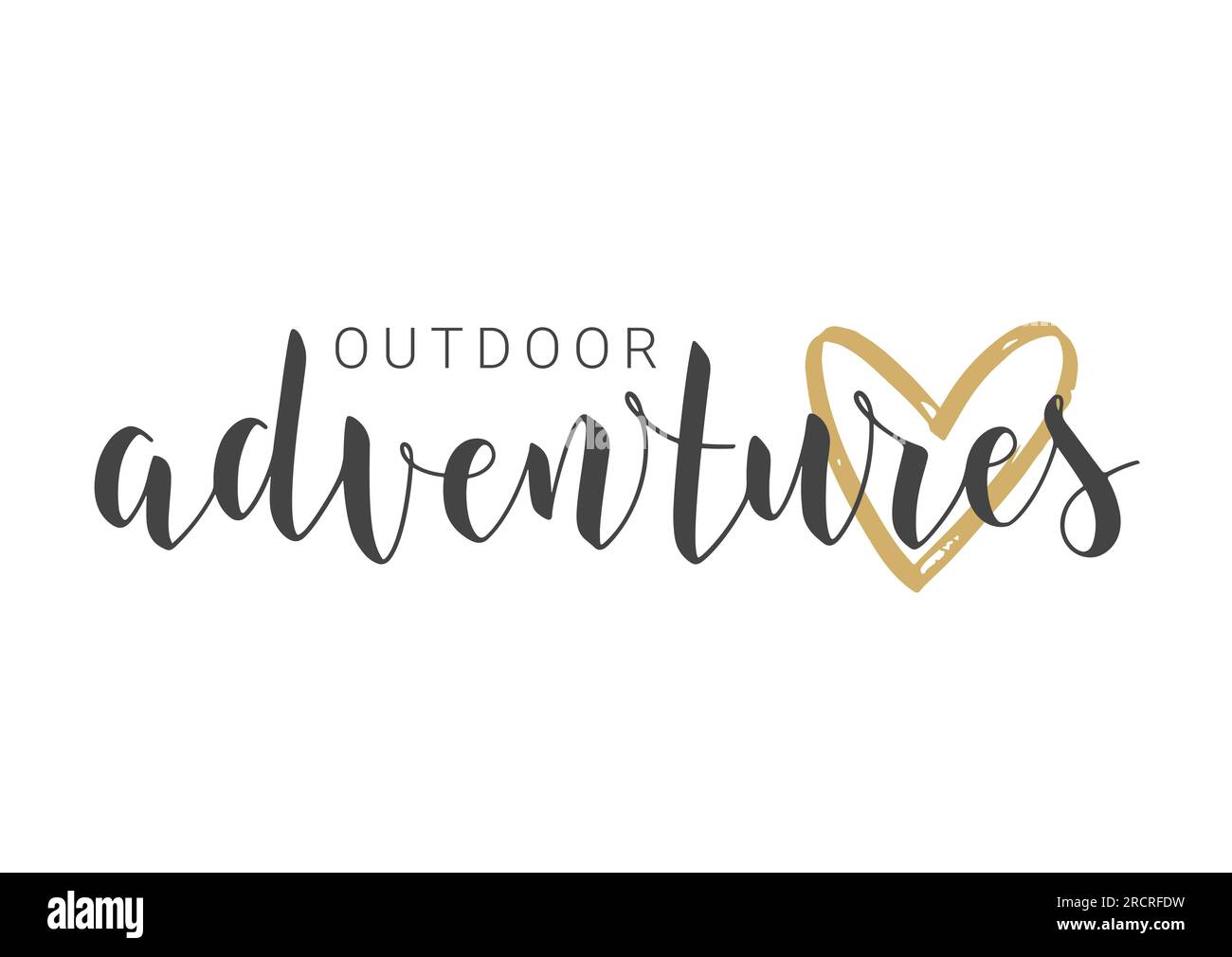 Vector Illustration. Handwritten Lettering of Outdoor Adventures ...
