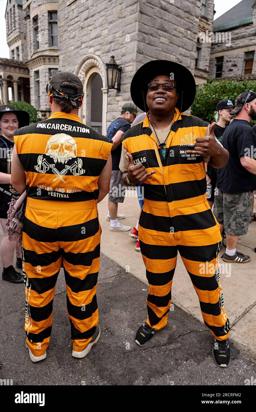 Festival goer seen at Inkcarceration Music and Tattoo Festival on ...