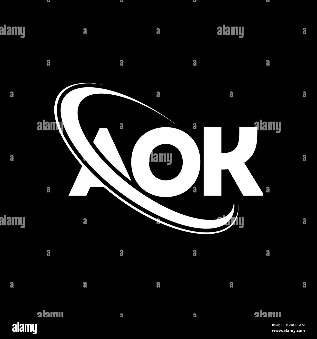AOK logo. AOK letter. AOK letter logo design. Initials AOK logo linked ...