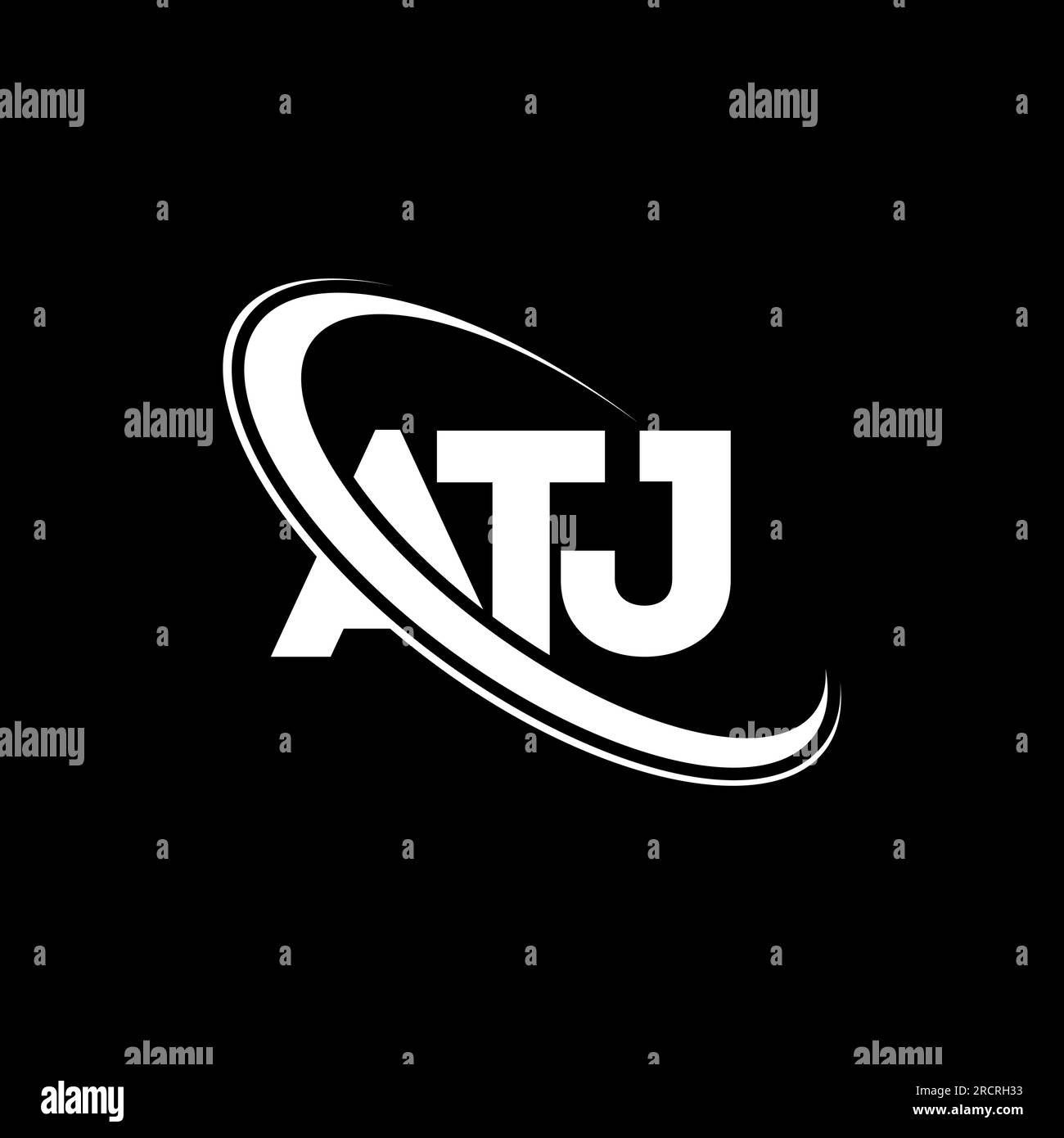 ATJ logo. ATJ letter. ATJ letter logo design. Initials ATJ logo linked ...