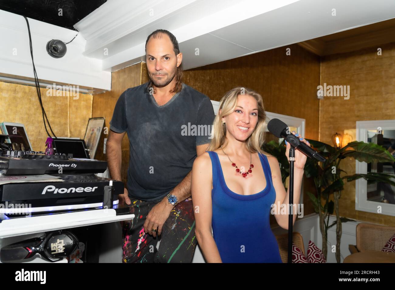 DJ Lee Kalt and Xandra K. McMonigle attends Ruth Katz and Katlean De ...