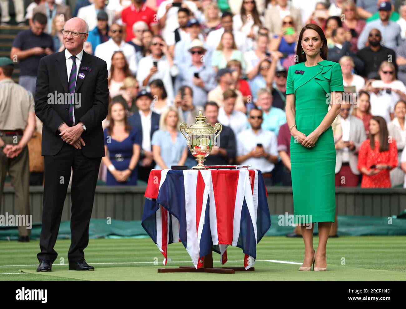 The Princess of Wales (right) and AELTC Chairman Ian Hewitt stand with ...