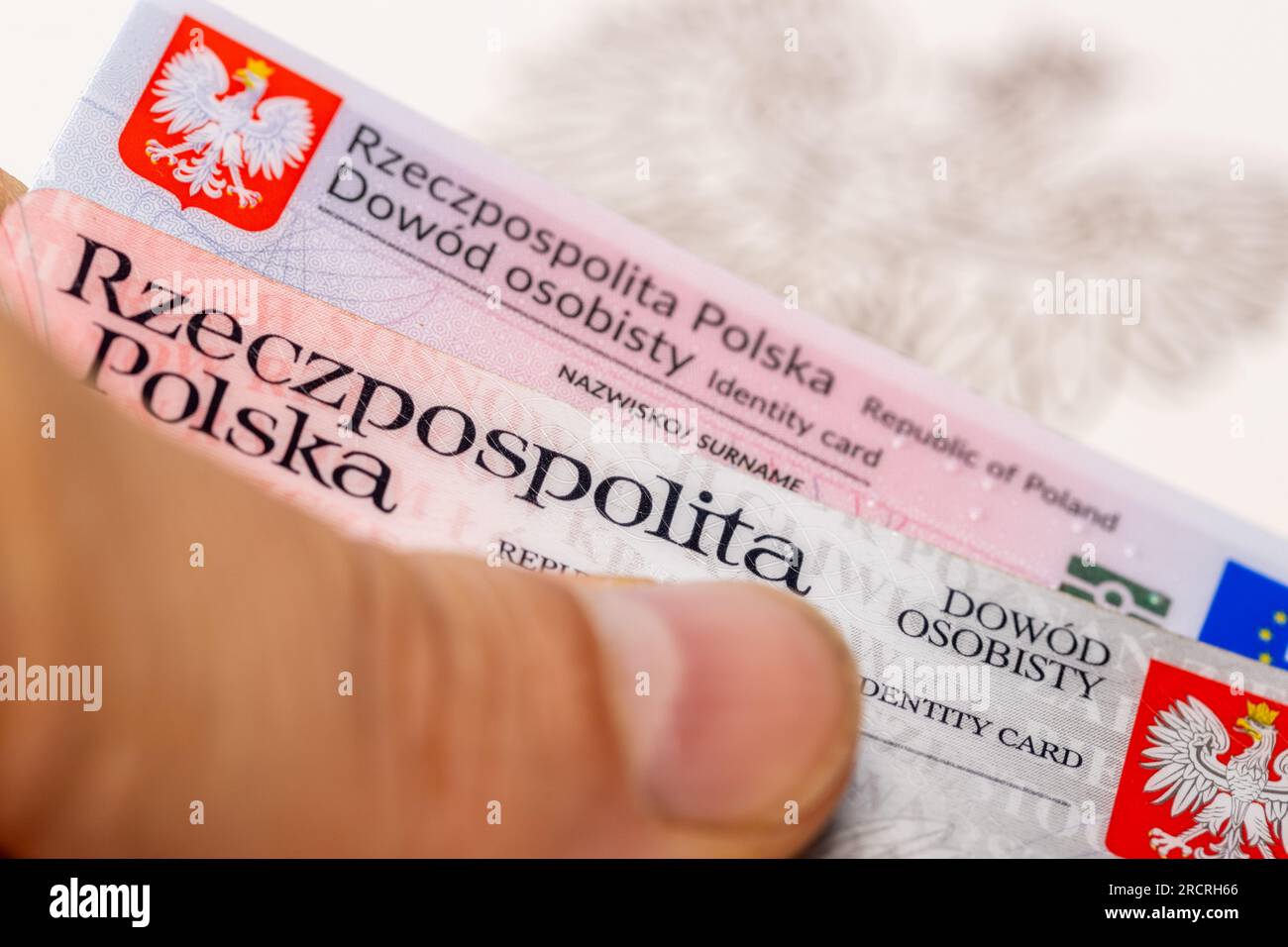 Poland, Old and new ID card, identity document of a Polish citizen ...