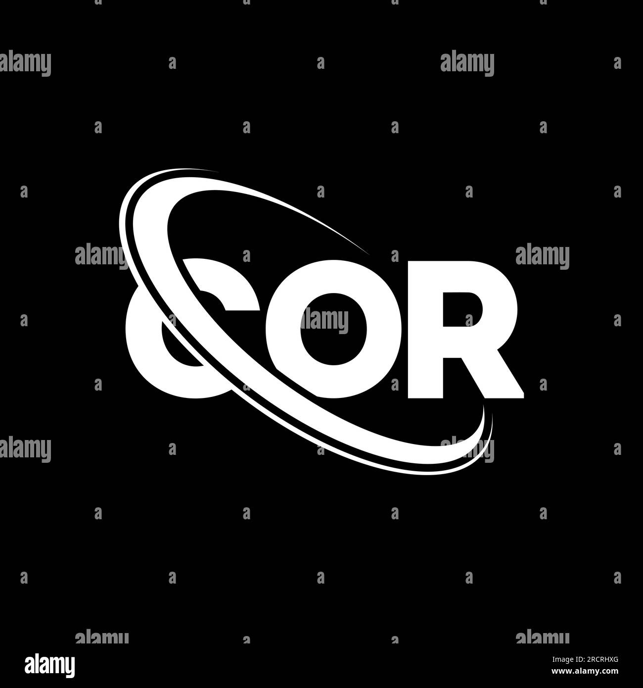 COR logo. COR letter. COR letter logo design. Initials COR logo linked ...