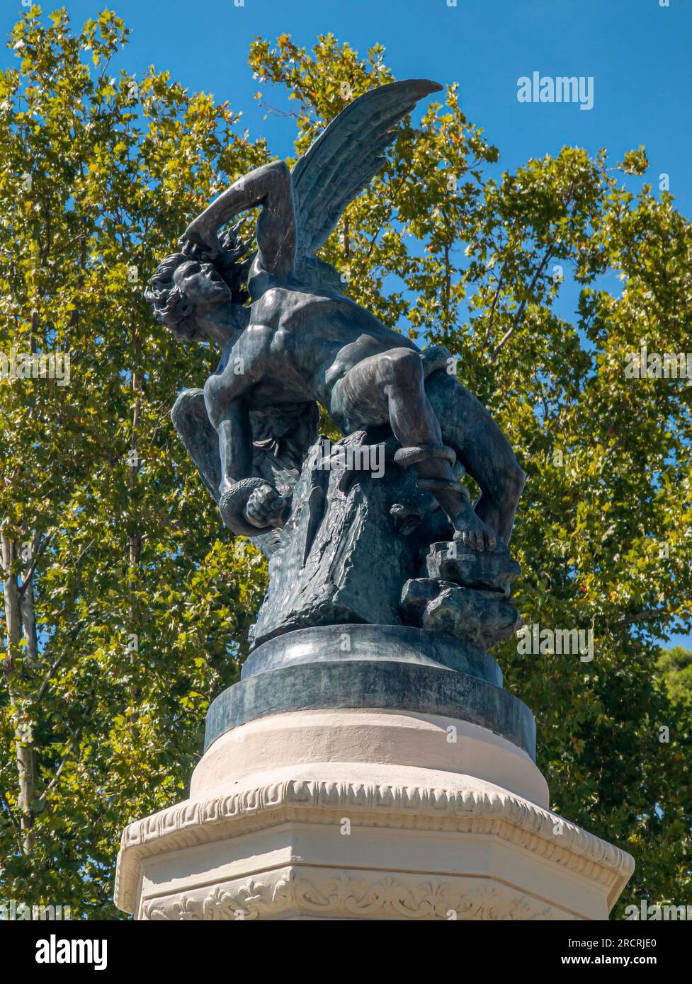 Sculptural Intrigue: Devil's Statue in Madrid's Retiro Park, an ...