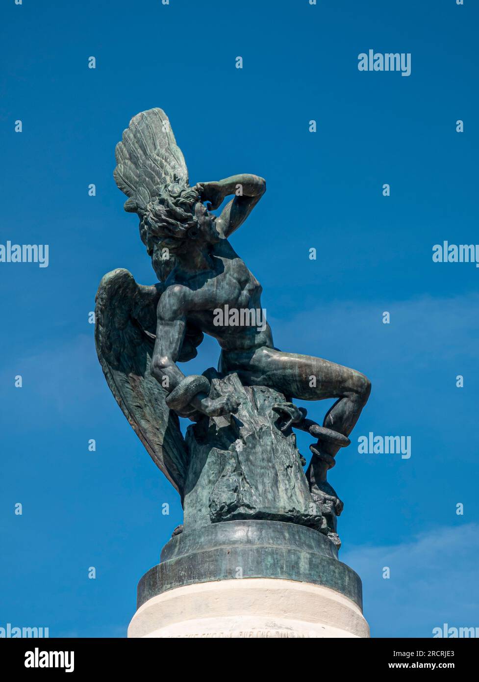 Sculptural Intrigue: Devil's Statue in Madrid's Retiro Park, an ...