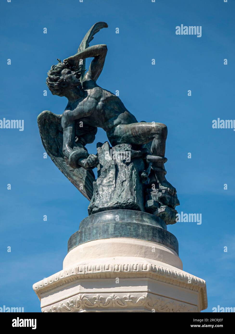 Sculptural Intrigue: Devil's Statue in Madrid's Retiro Park, an ...