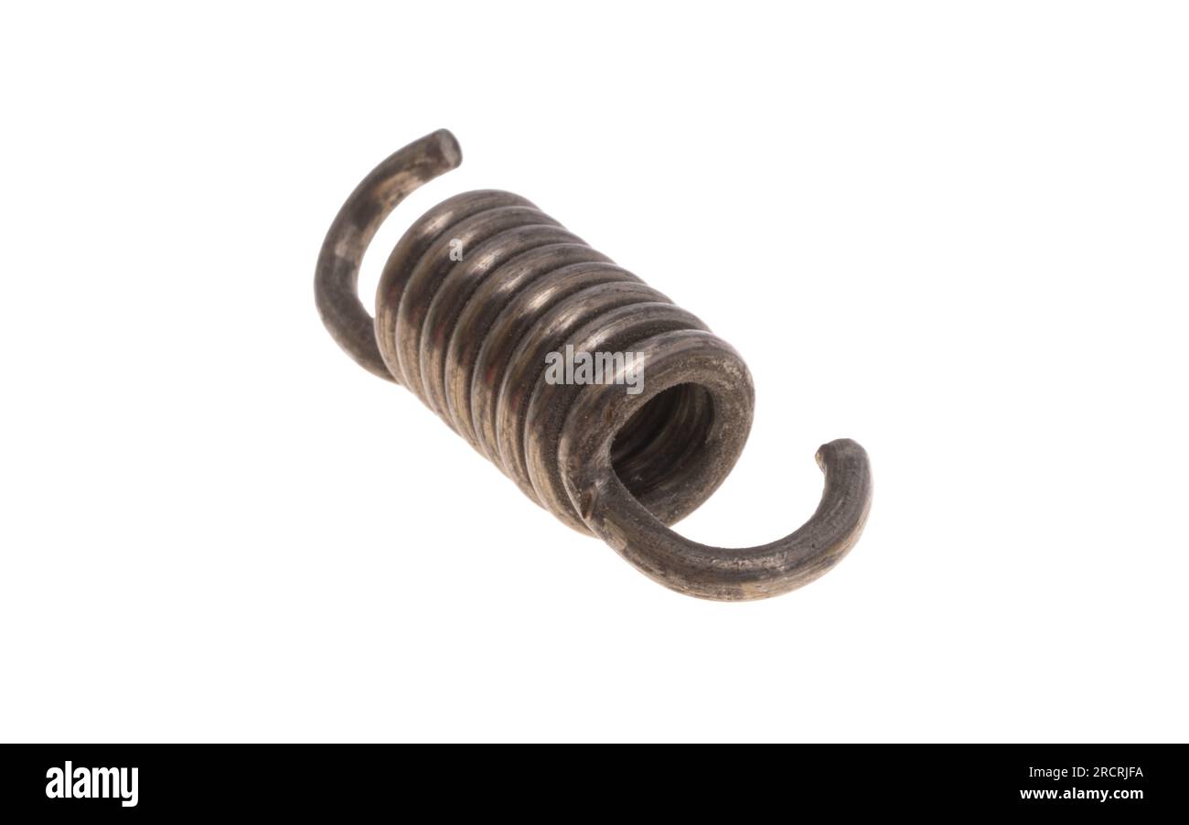 metal spring isolated on white background Stock Photo - Alamy