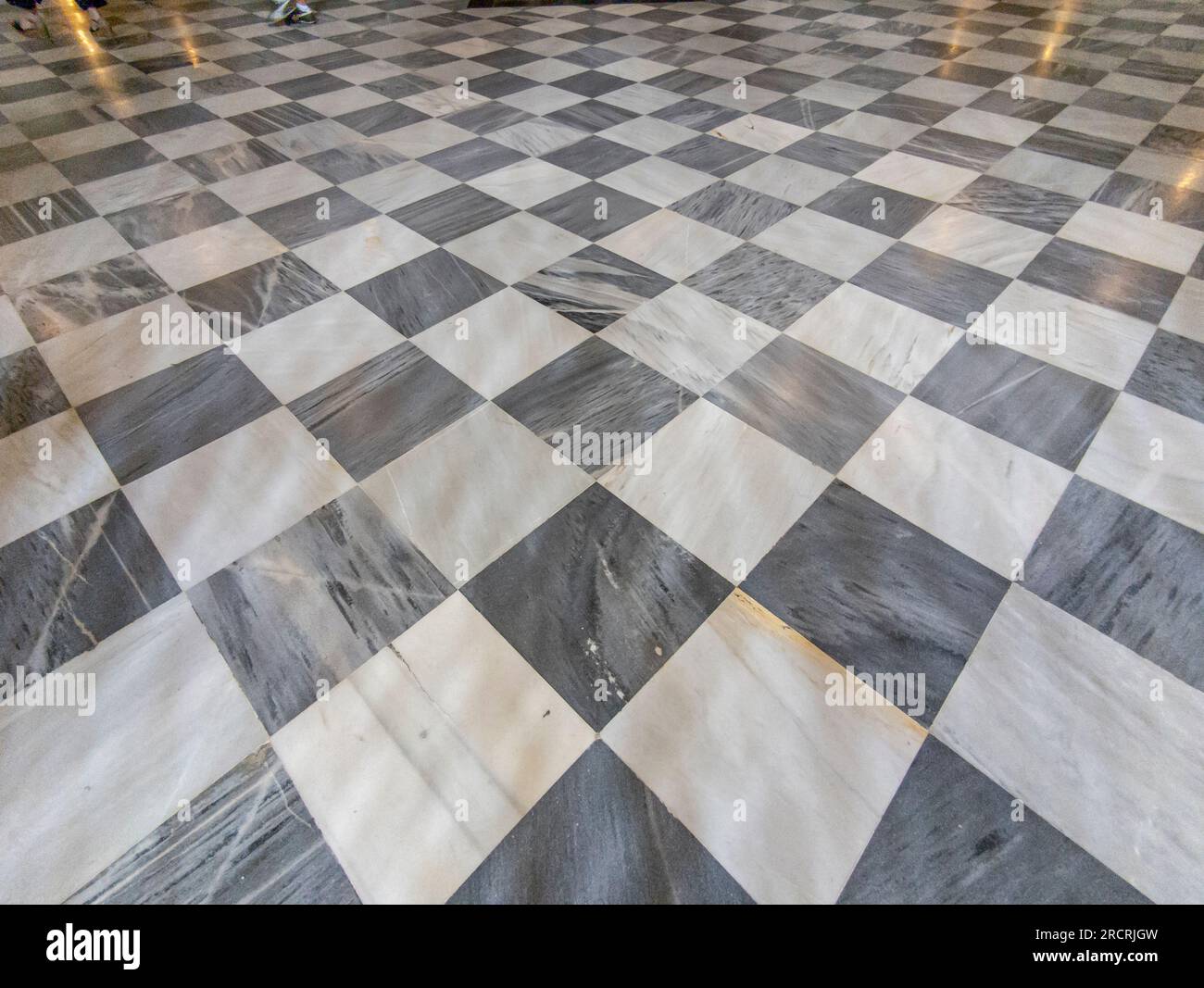 Symmetry and Elegance Unleashed: Captivating Marble Checkered Floor ...