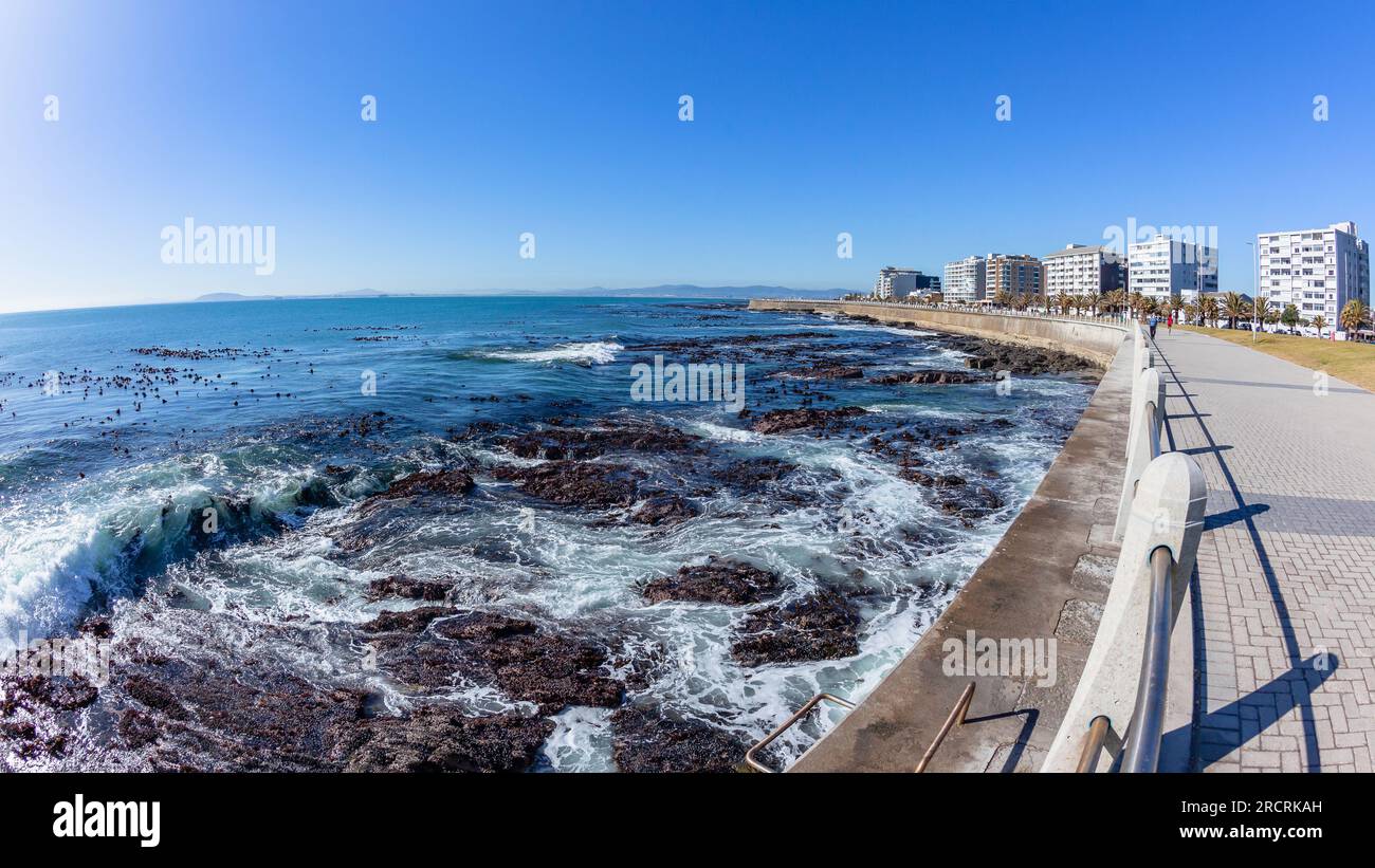 Cape Town Sea Point Atlantic Ocean Coastline Promenade Apartments ...