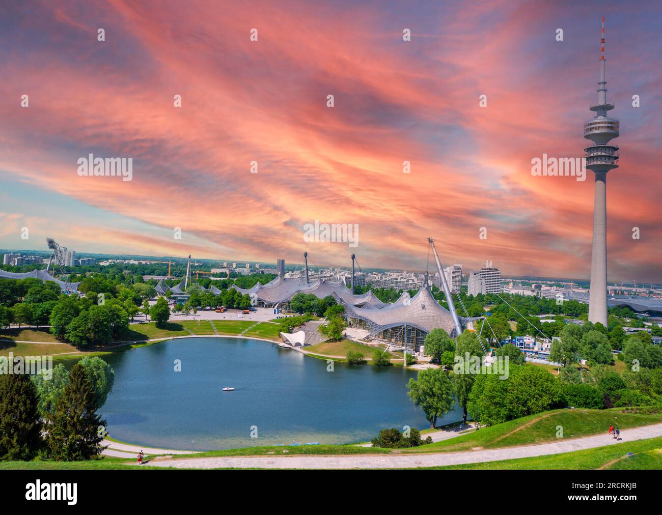 Munich olympic tower at night hi-res stock photography and images - Alamy
