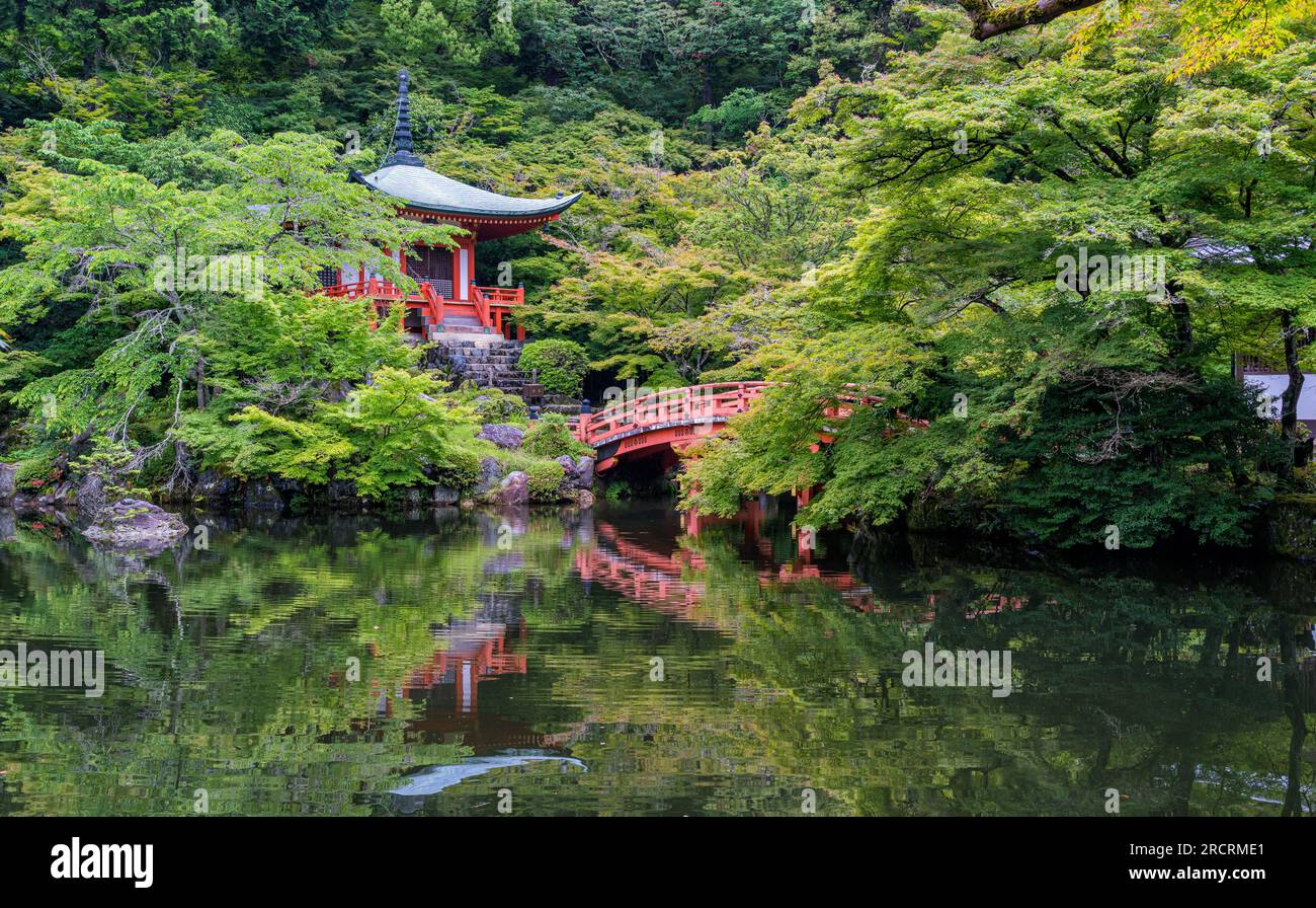 The beautiful Daigo-ji Temple and its garden during summer season ...