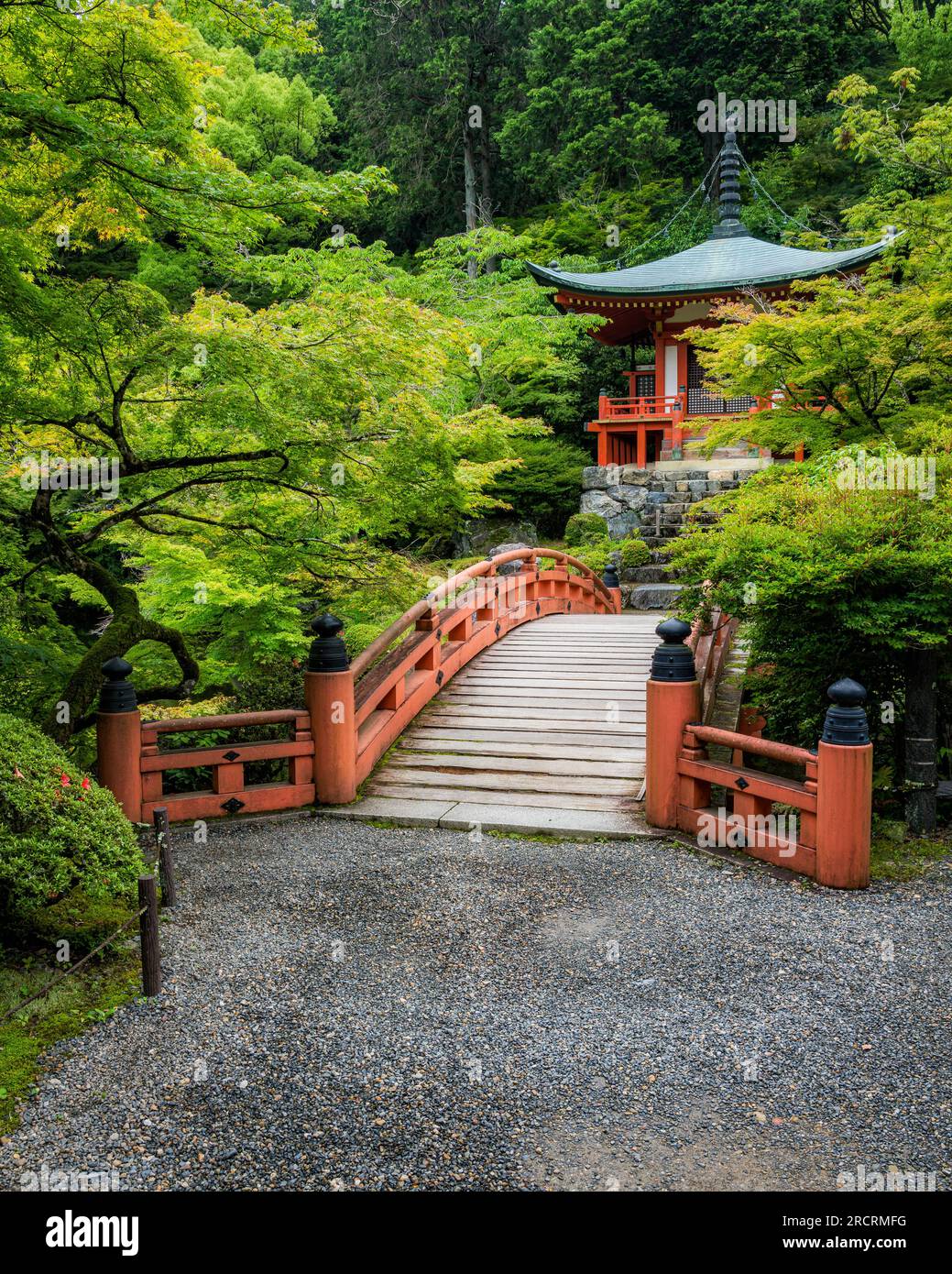 The beautiful Daigo-ji Temple and its garden during summer season ...