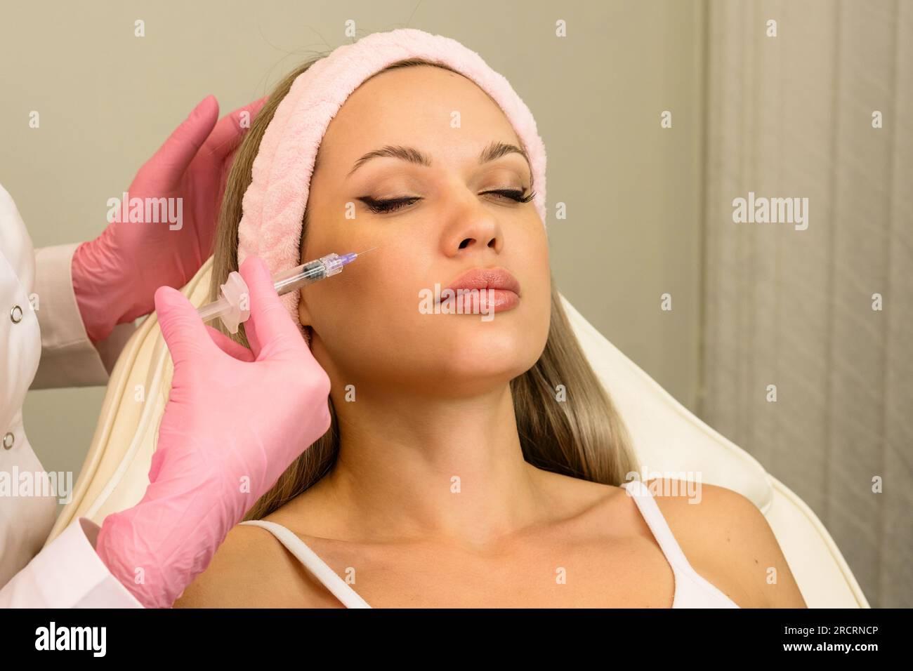 Biorevitalization face skin rejuvenation for female patient in beauty ...