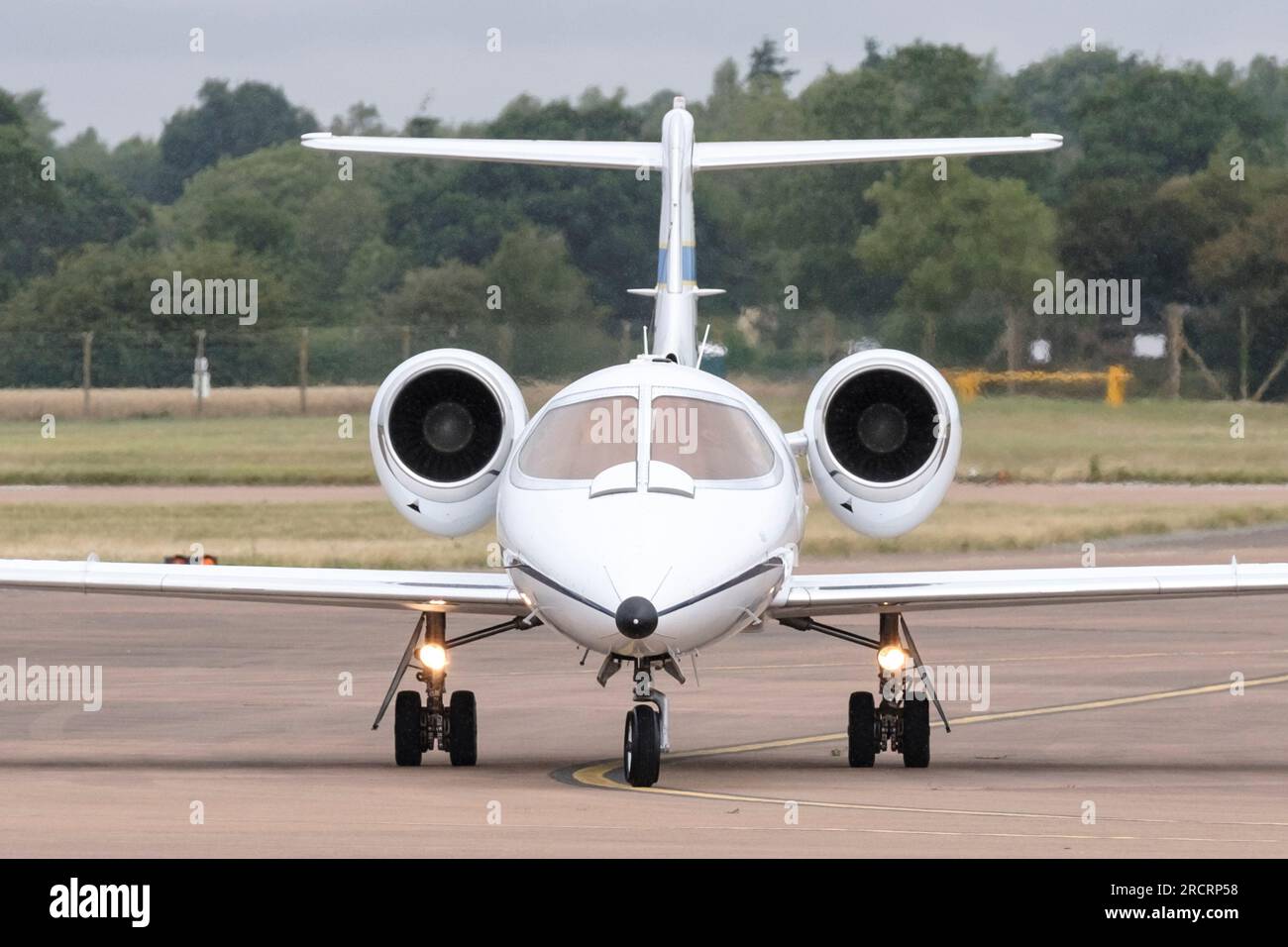 Learjet C-21A of the USAF arrives at the 2023 Fairford Internation Air ...