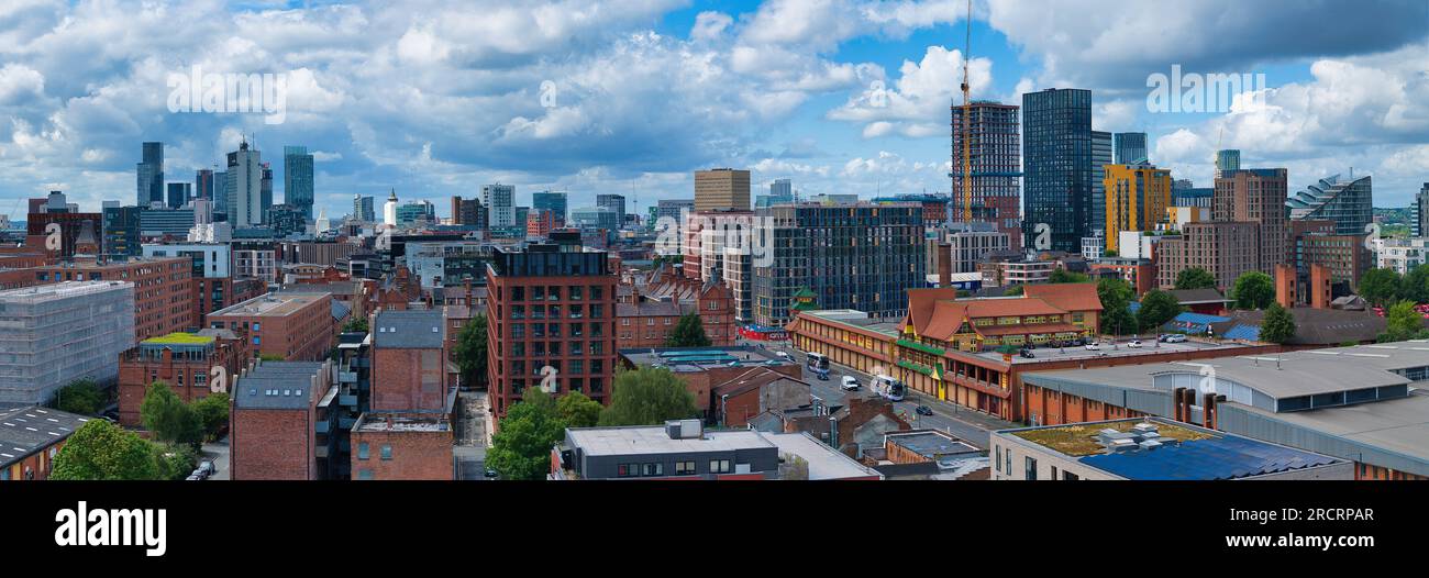 Manchester Skyline on a cloudy day Stock Photo - Alamy